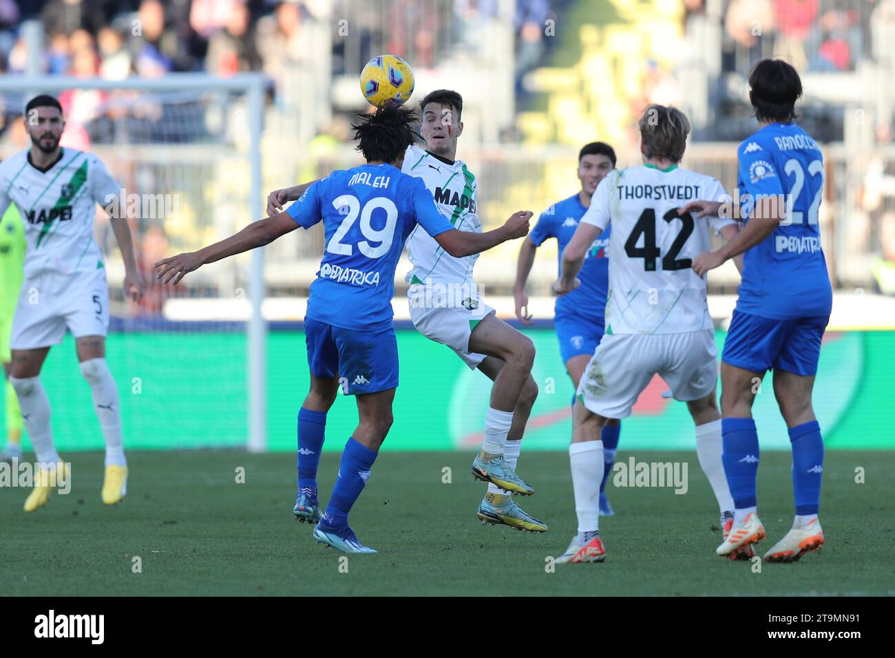 Daniel Boloca (Sassuolo)Youssef Maleh (Empoli) during the Italian ...