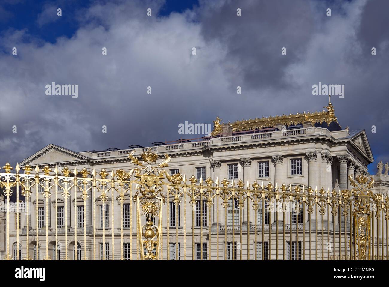 The Royal Chapel, part of the front aspect of the Palace of Versailles ...