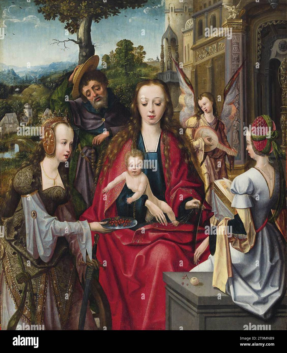 The holy family with two saints hi-res stock photography and images - Alamy