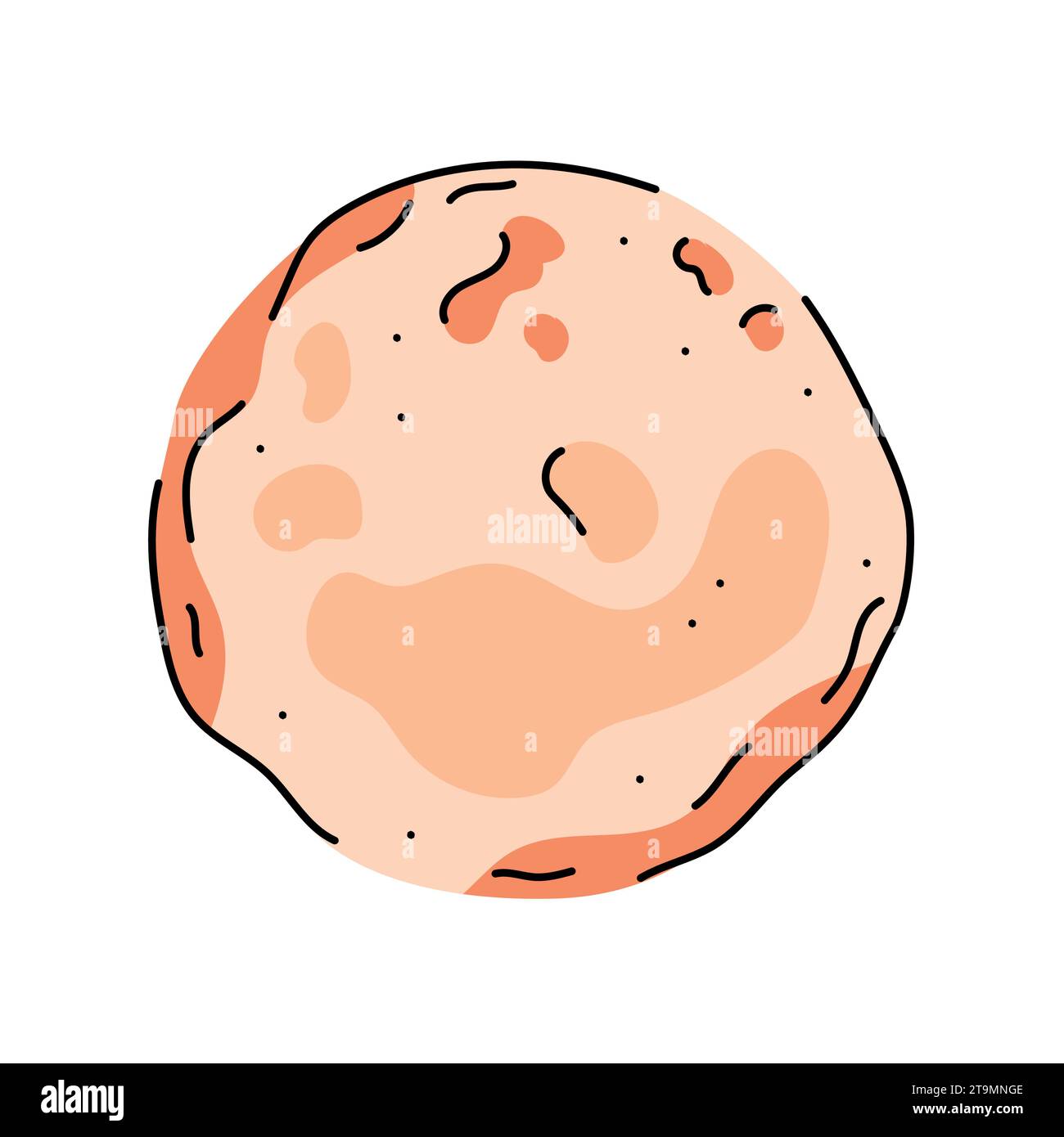 Traditional Indian Food Chapati color element. Cartoon street food ...