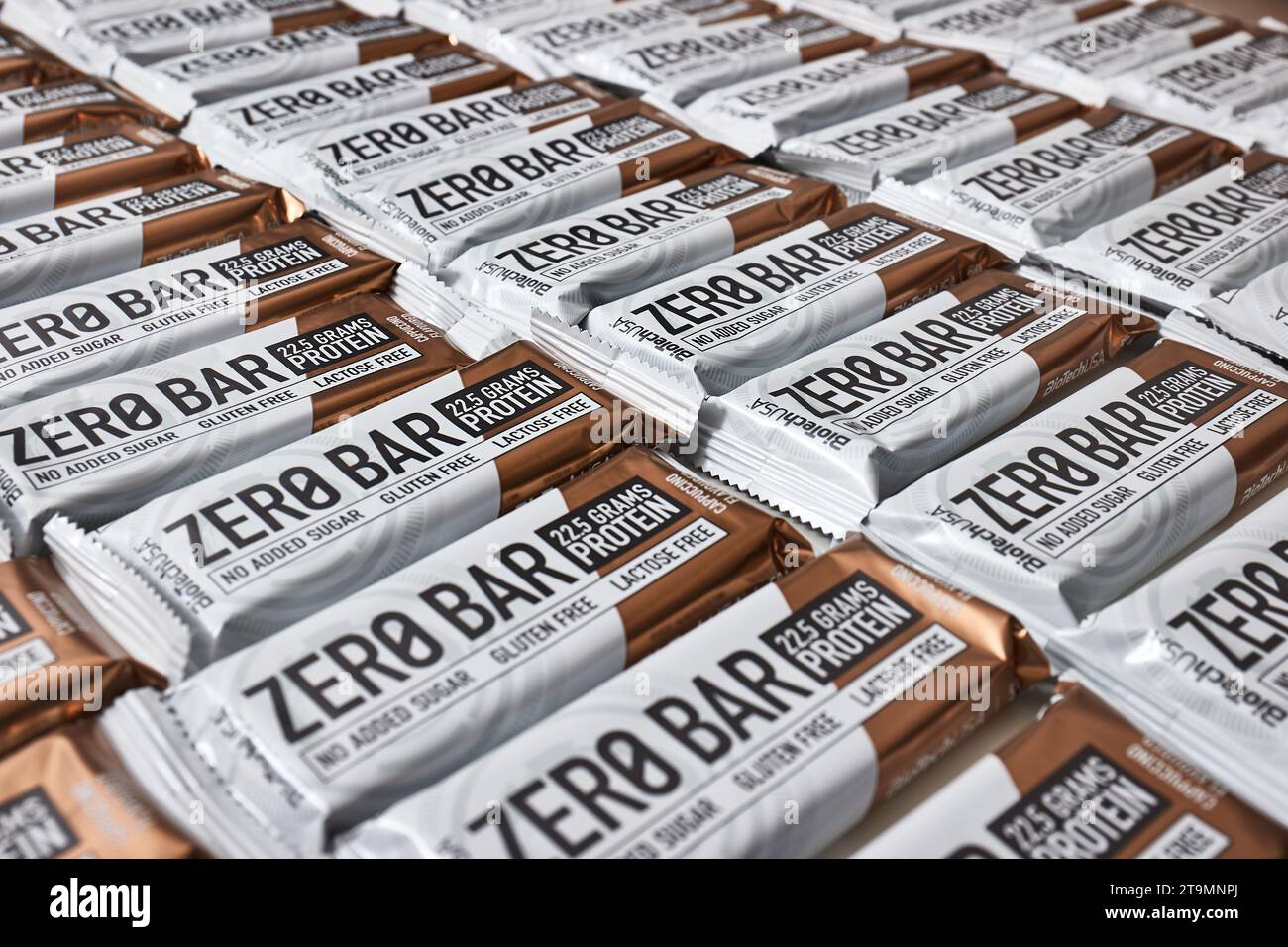 Protein bars Biotech Zero Bar many pieces Stock Photo - Alamy