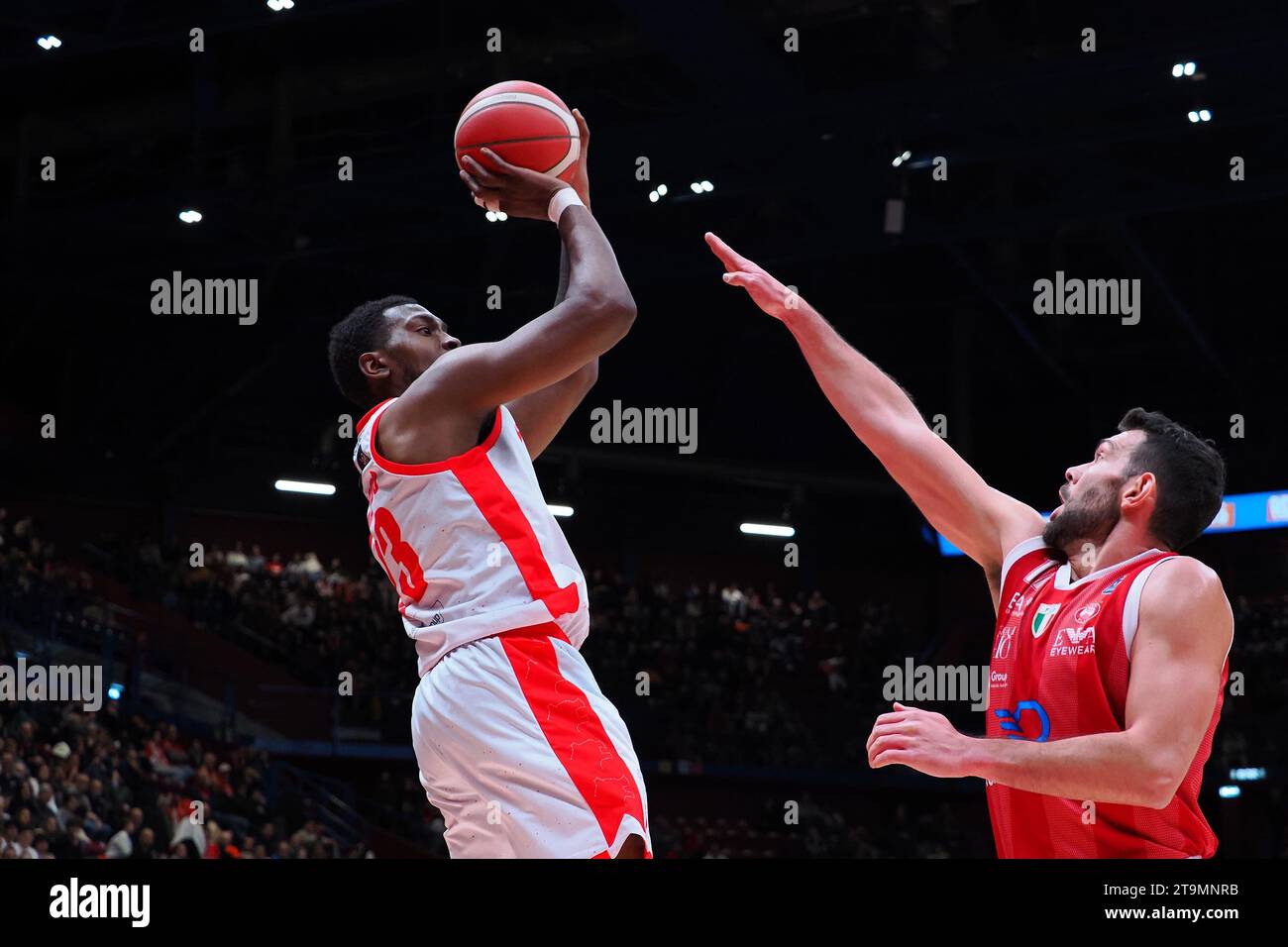 Milan, Italy. 26th Nov, 2023. Jordon Varnado (Estra Pistoia) during EA7 ...