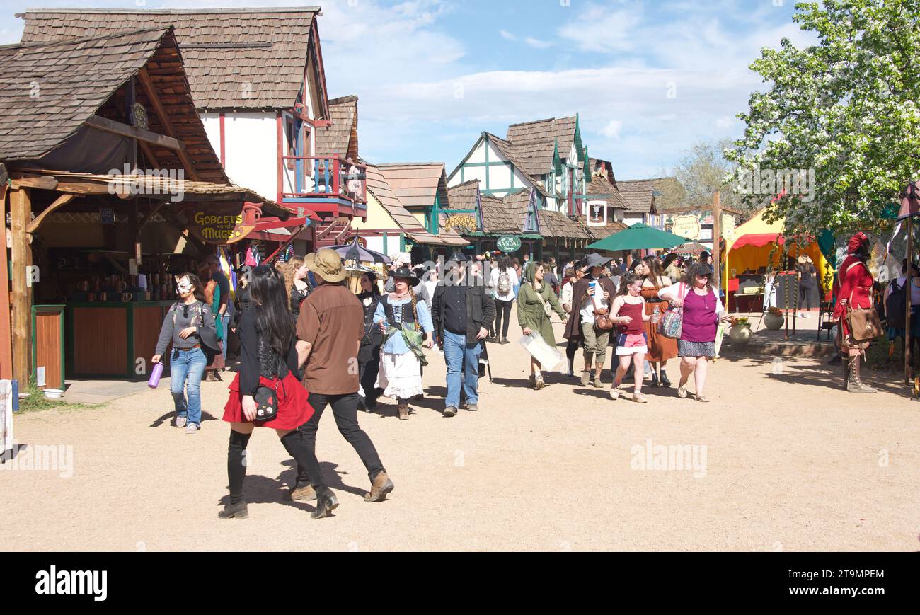 Gold Canyon, AZ - Feb 12, 2023: Participants at the Arizona Renaissance ...
