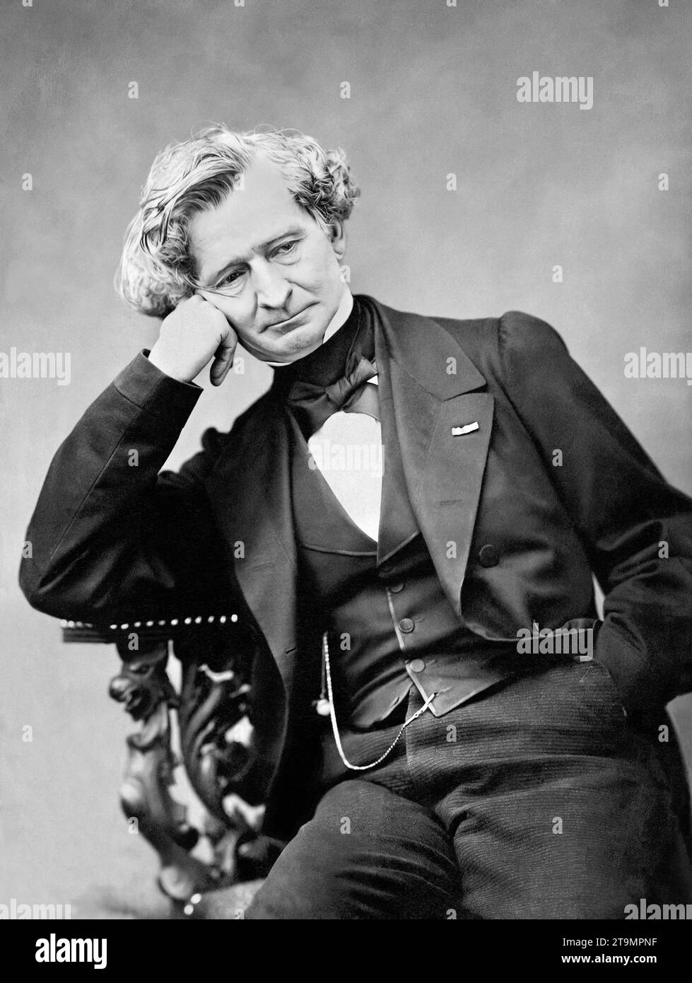 Hector Berlioz. Portrait of the French romantic composer and conductor, Louis-Hector Berlioz ...