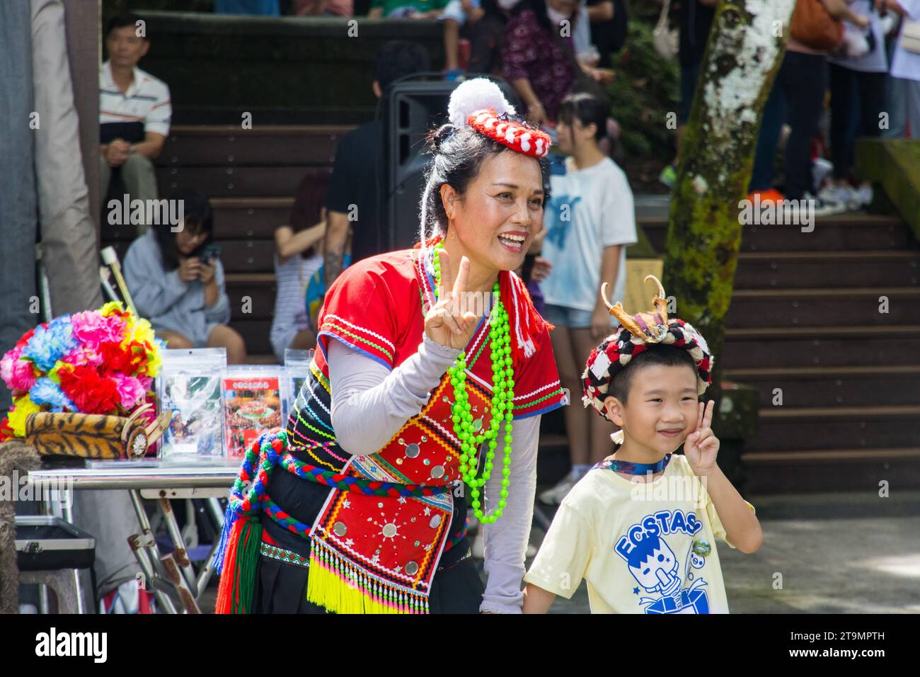Sun Moon Lake, Yuchi, Taiwan - October 9, 2023: Taiwanese indigenous ...