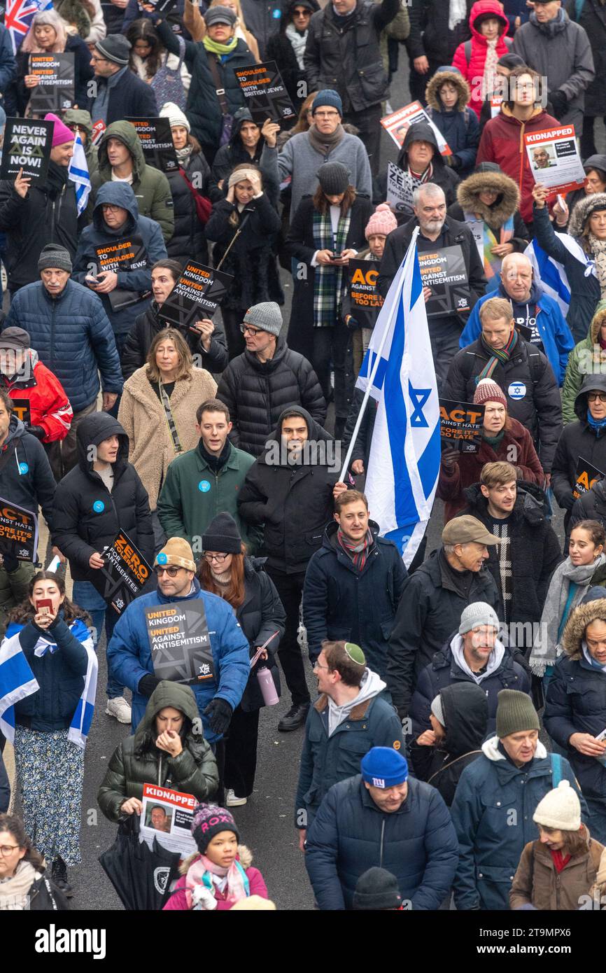 © Licensed to Ray Tang. 26/11/2023. London, UK.Pro Israeli protesters ...