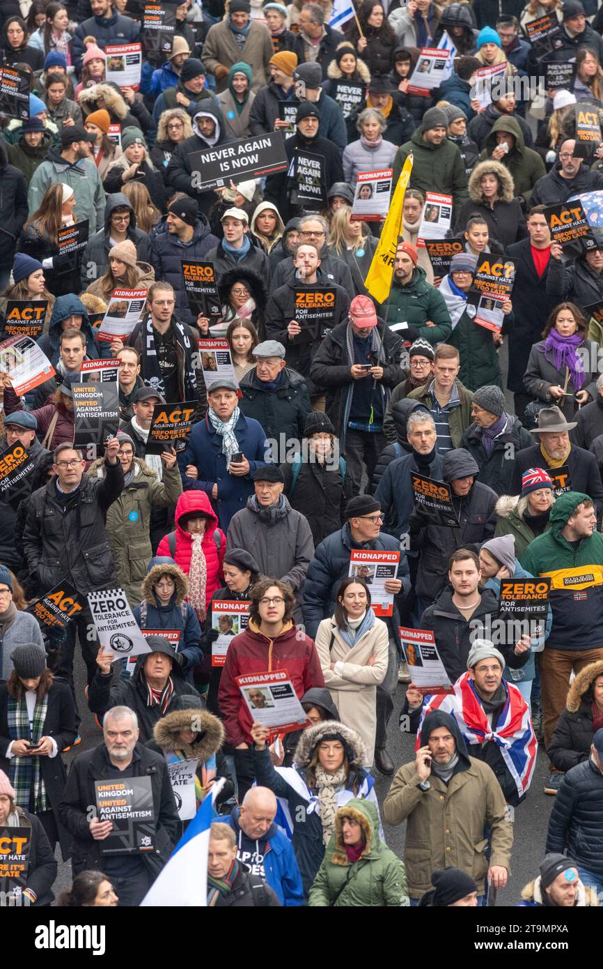 © Licensed to Ray Tang. 26/11/2023. London, UK.Pro Israeli protesters ...