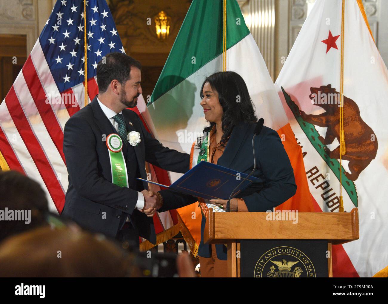 San Francisco, CA - March 3, 2023: Mayro London Breed presenting ...