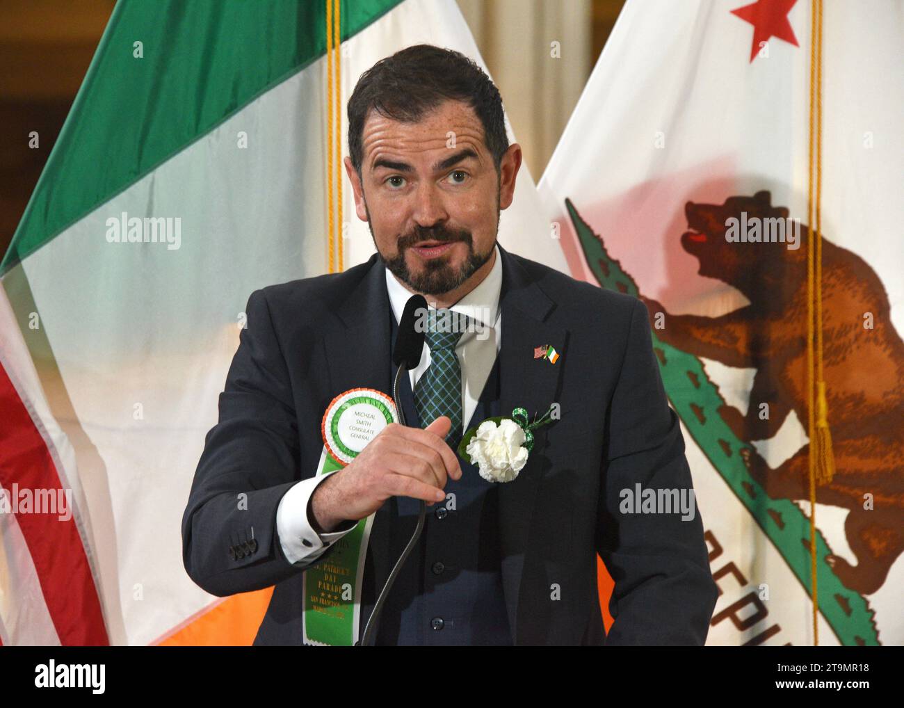 San Francisco, CA - March 3, 2023: Micheal Smith, Irish Consulate ...