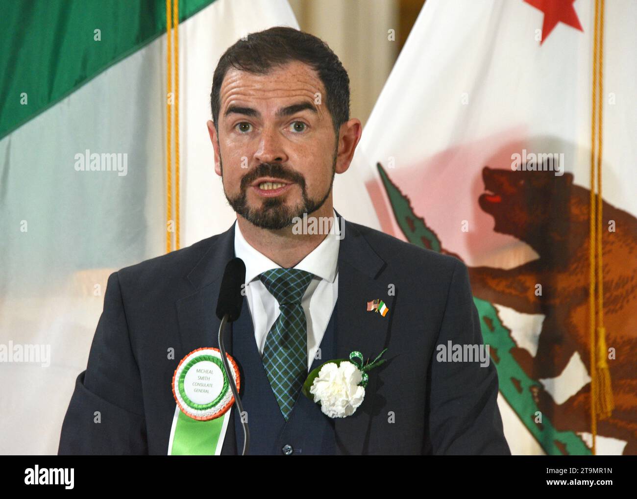 San Francisco, CA - March 3, 2023: Micheal Smith, Irish Consulate ...