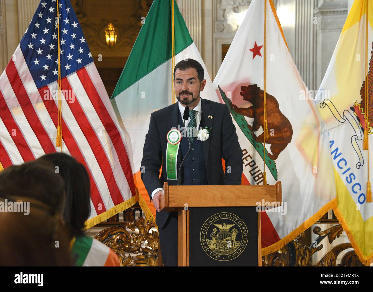 San Francisco, CA - March 3, 2023: Micheal Smith, Irish Consulate ...