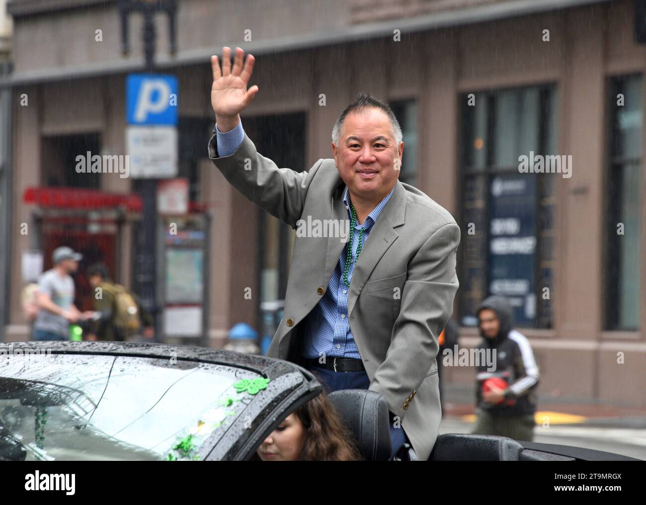 San Francisco, CA - March 11, 2023: Phil Ting in the 2023 Saint Patrick ...