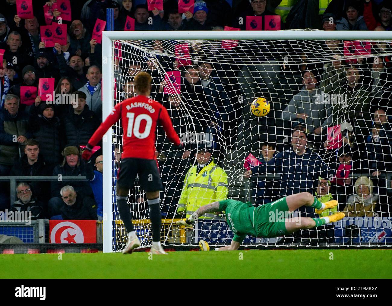 Manchester United's Marcus Rashford scores their side's second goal of ...