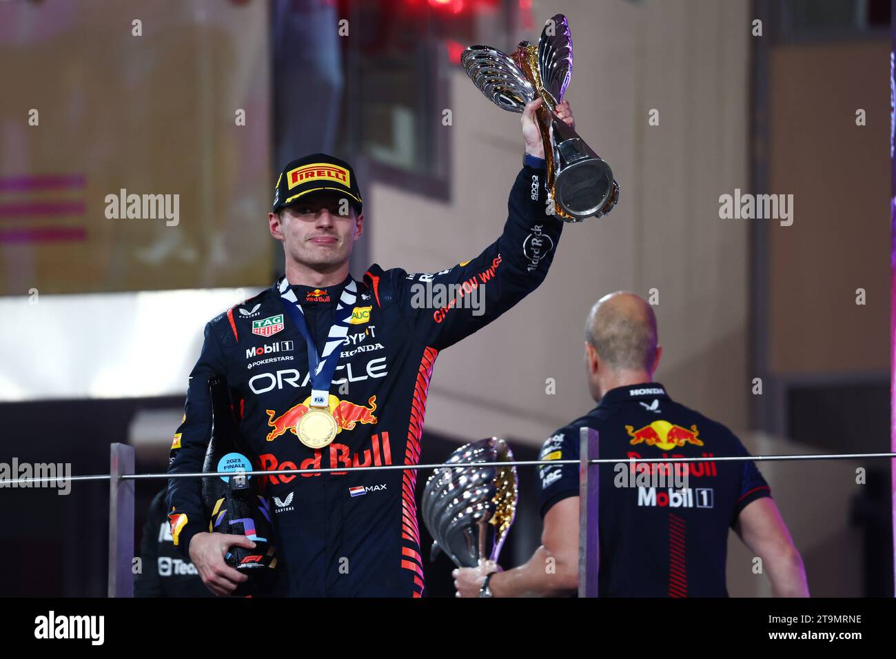 Max verstappen abu dhabi 2023 podium hi-res stock photography and ...