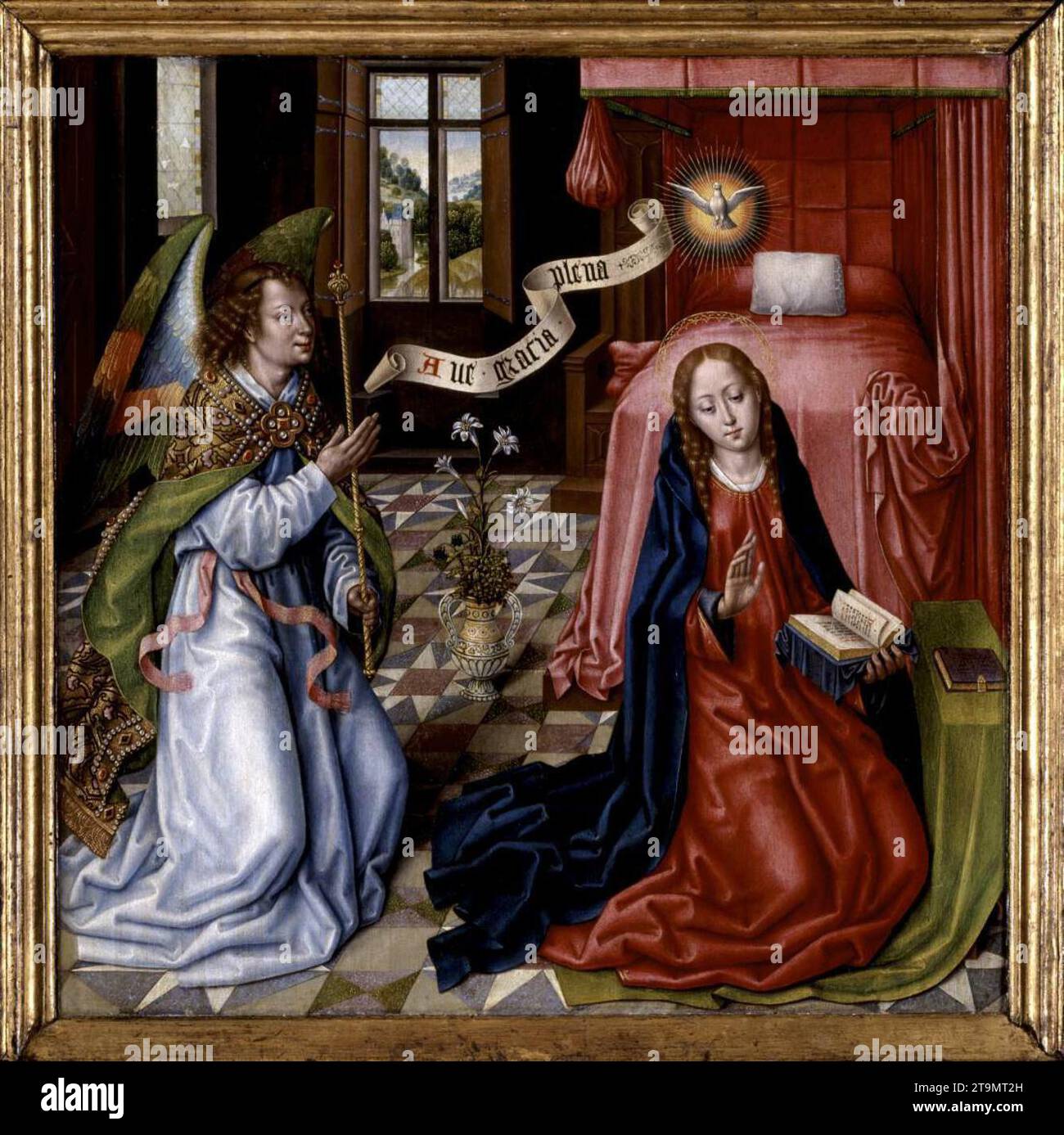 Triptych of the Annunciation (detail) 1483 by Master Of The Legend Of Saint. Ursula (I Stock ...