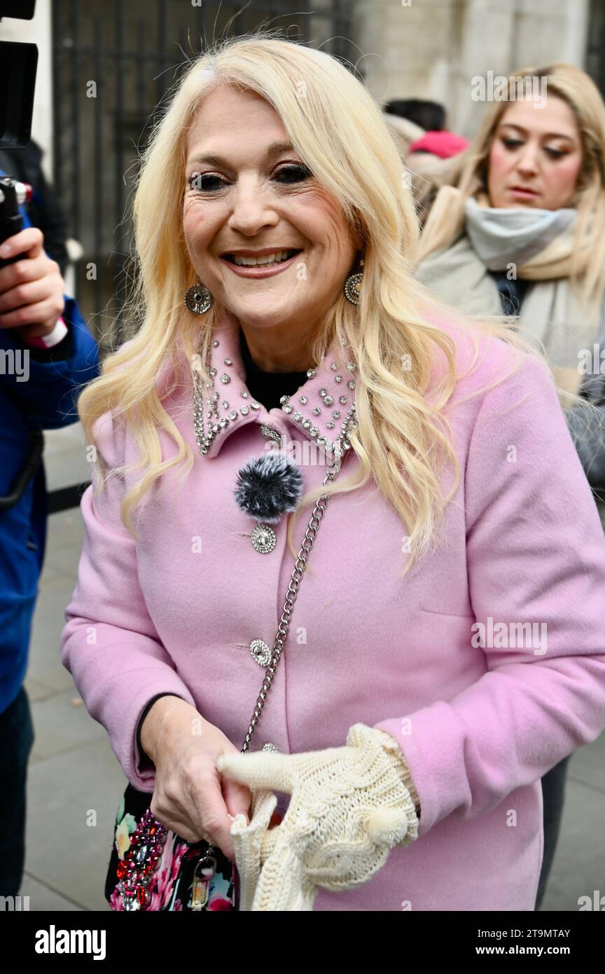 London, UK. Vanessa Feltz, March Against Antisemitism. Standing ...