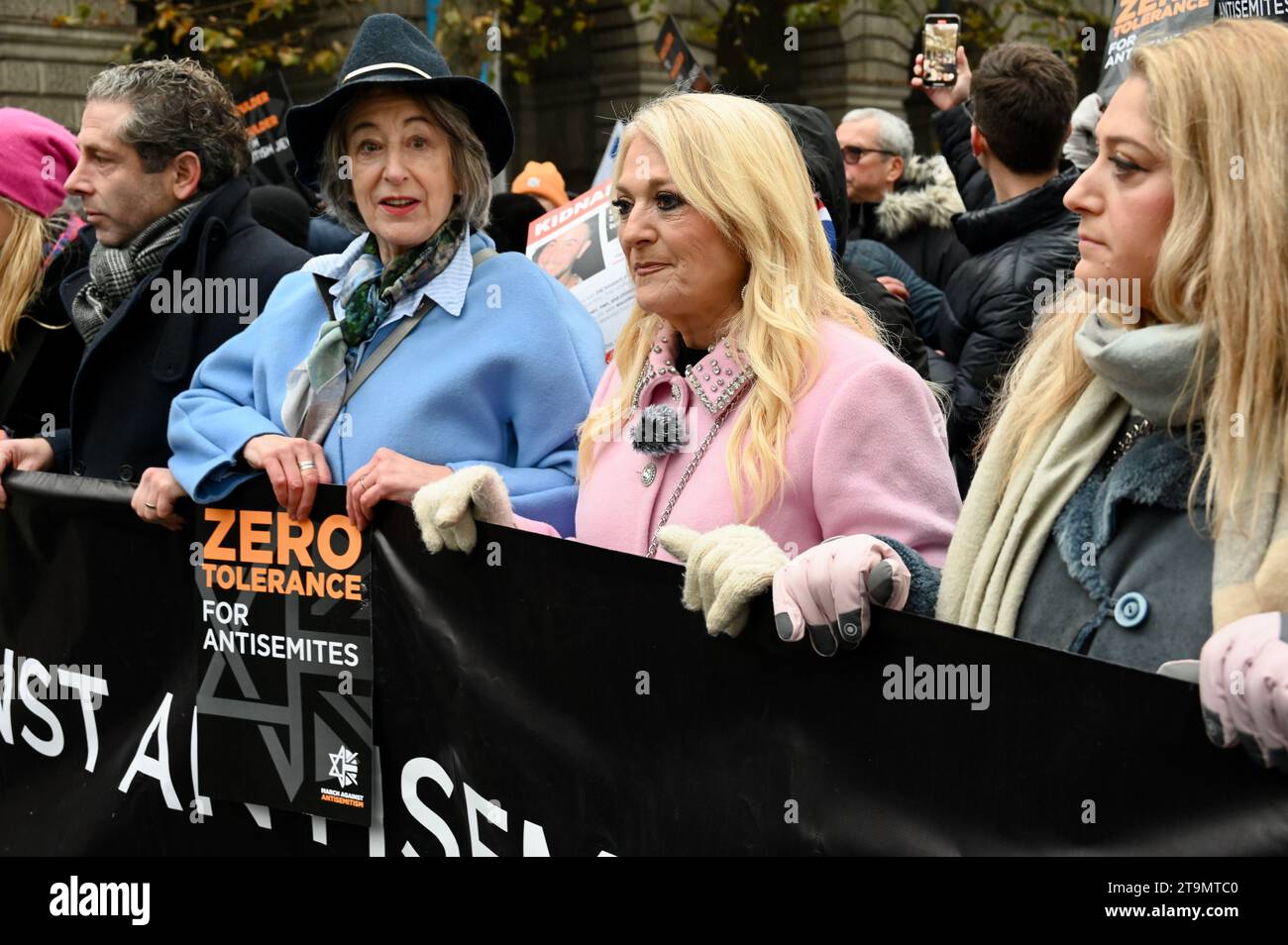 London, UK. Vanessa Feltz, Maureen Lipman. March Against Antisemitism ...