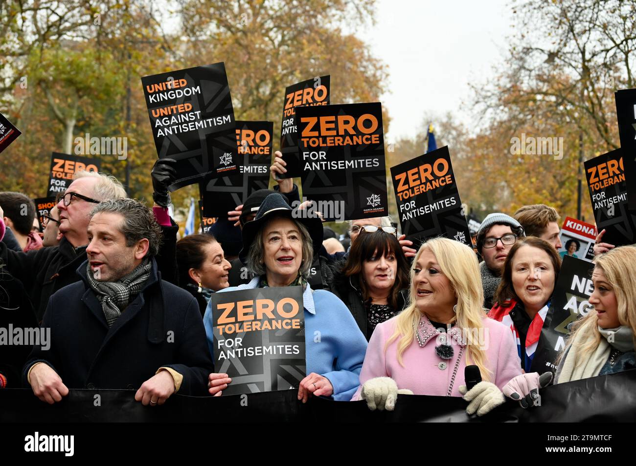 London, UK. Vanessa Feltz, Maureen Lipman. March Against Antisemitism ...