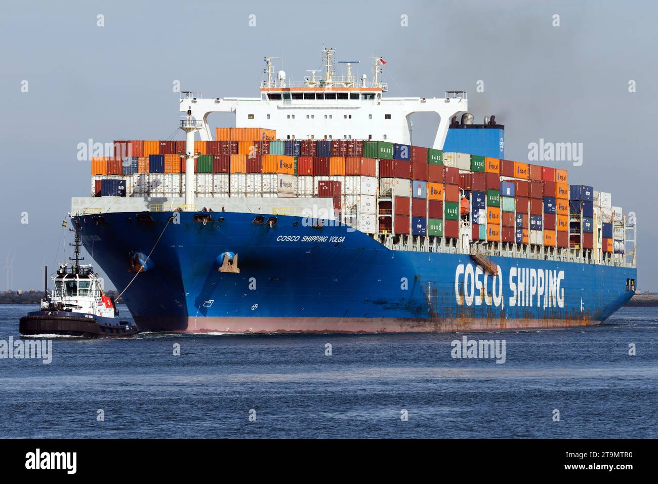 The container ship COSCO Shipping Volga arrives at the port of ...