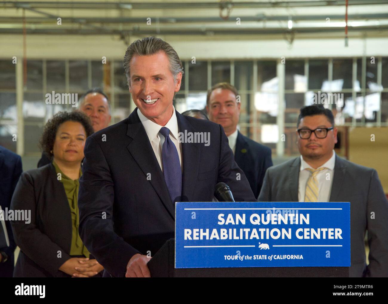 San Quentin, CA - March 17, 2023: Governor Gavin Newsom at press conf ...