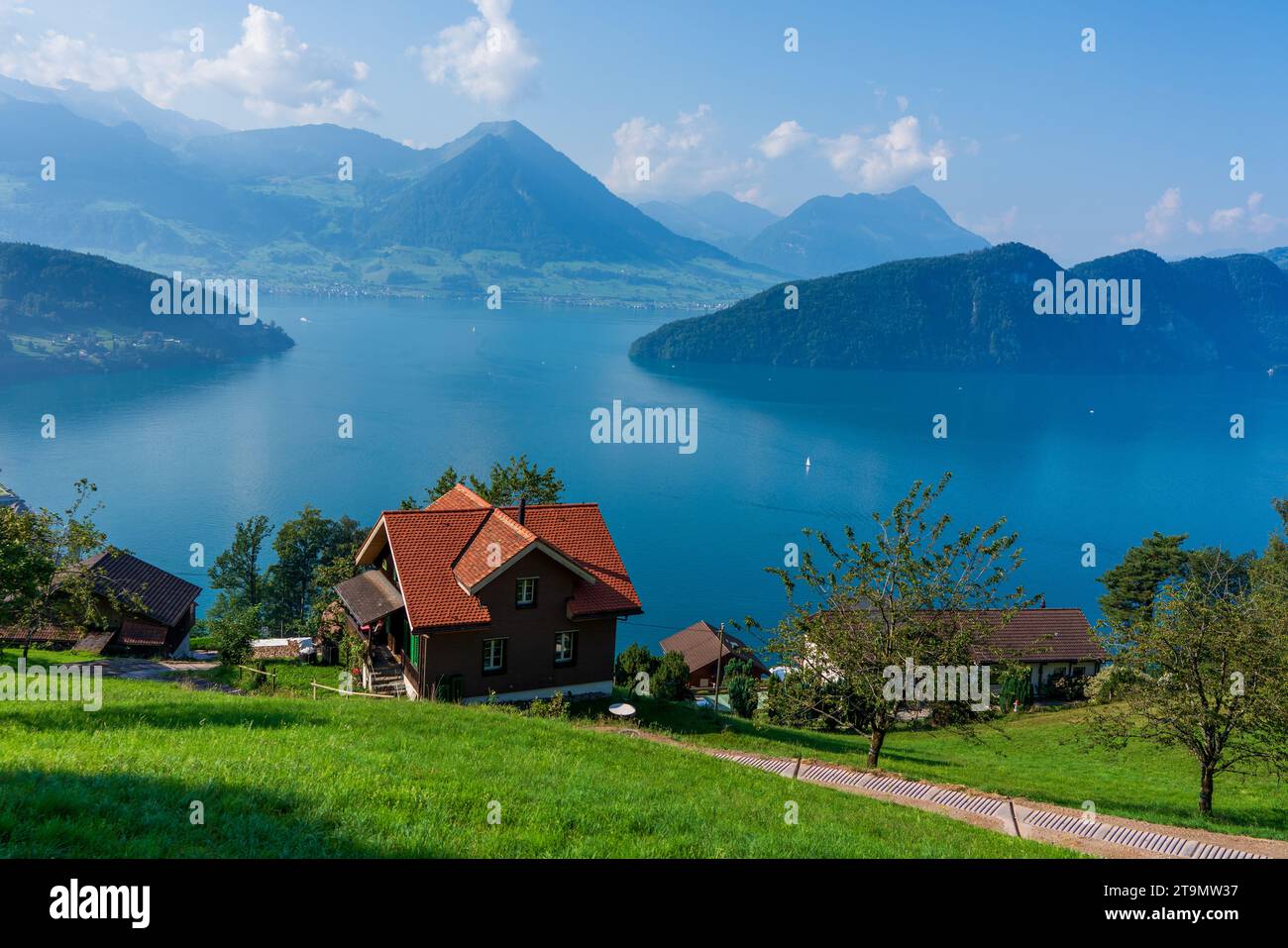 Panoramic view of Lake Lucerne in Switzerland Stock Photo - Alamy