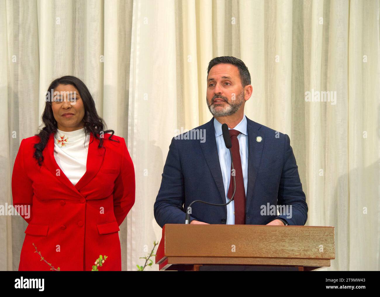 San Francisco, CA - March 24, 2023: Supervisor Ahsha Safai speaking at ...