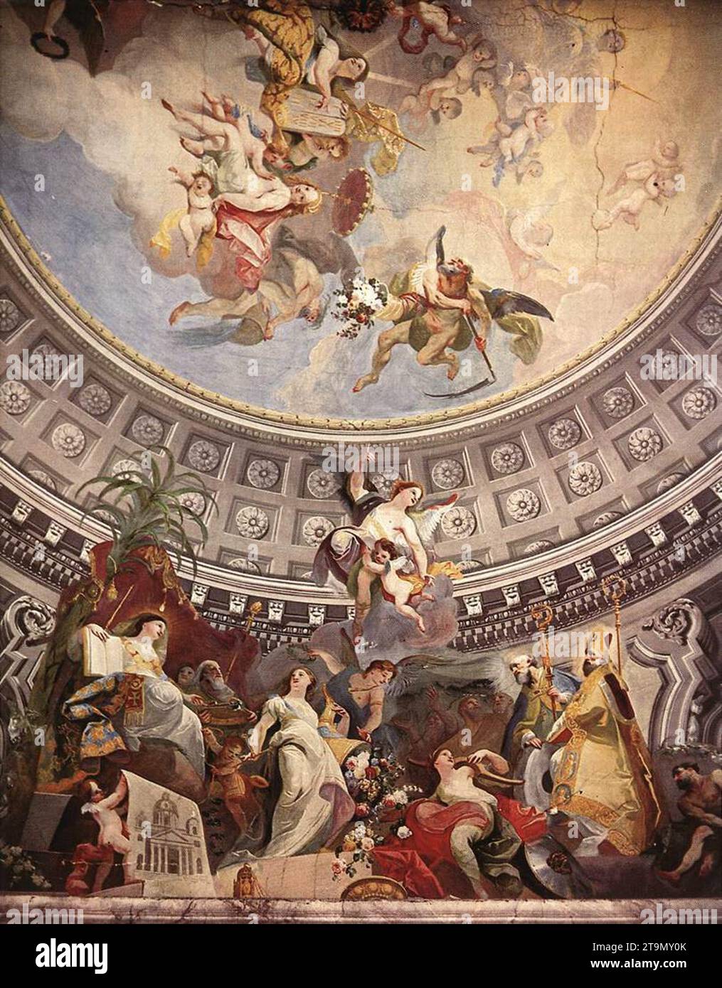 Ceiling decoration 1782 by Franz Anton Maulbertsch Stock Photo - Alamy