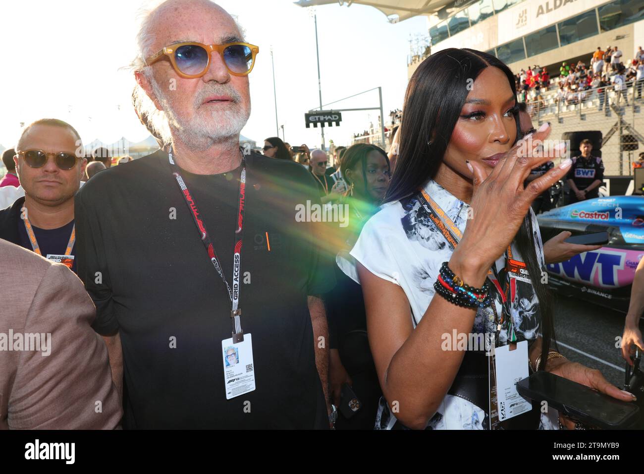 Flavio Briatore and Naomi Campbell during the 2023 Formula 1 Etihad ...