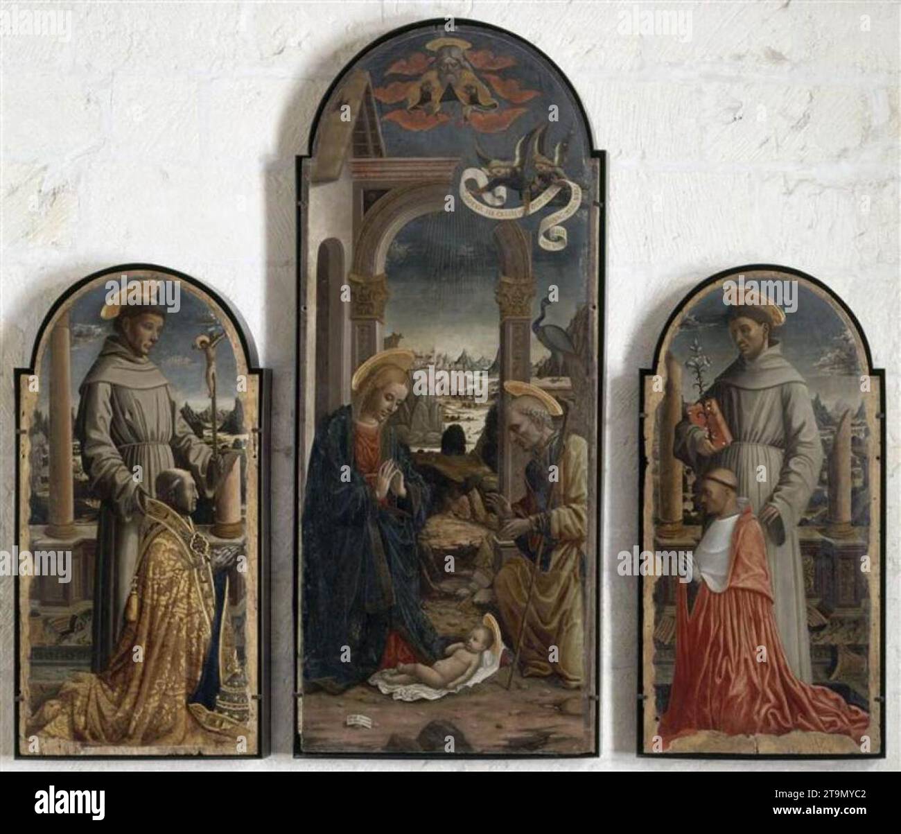 Della Rovere Triptych c. 1489 by Giovanni Mazone Stock Photo - Alamy