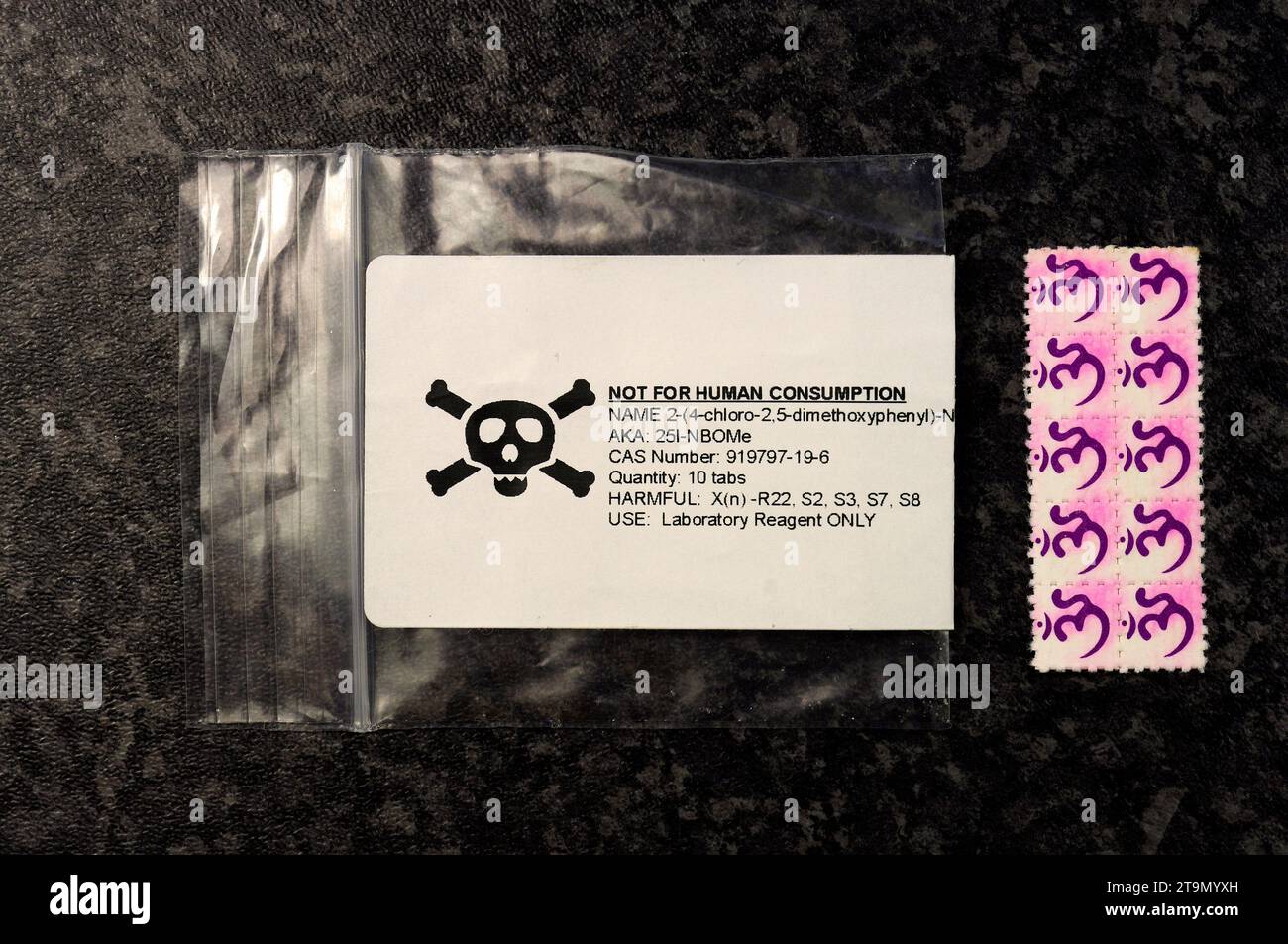 25I-NBOMe Blotter Art - Tryptamines [psychedelic chemicals] Stock Photo ...