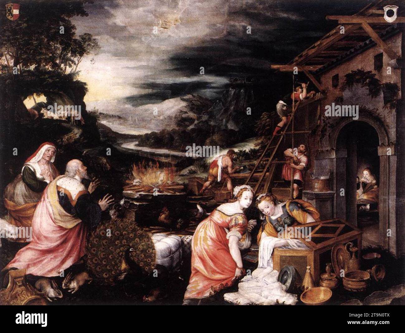 Noah's Ark Cycle: 5. Noah's Sacrifice of Thanksgiving 1588 by Kaspar ...