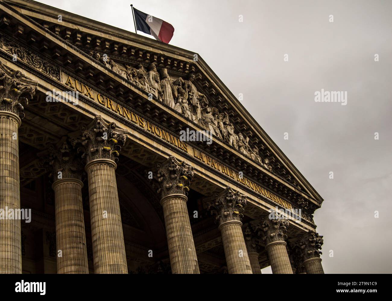 An aged Pantheon building featuring classical architectural elements in ...