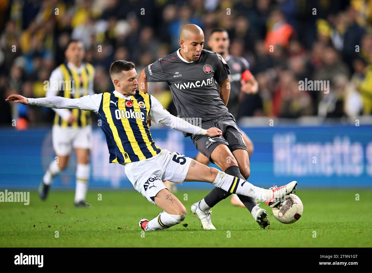 ISTANBUL - (l-r) Sebastian Szymanski of Fenerbahce SK, Sofiane Feghouli ...