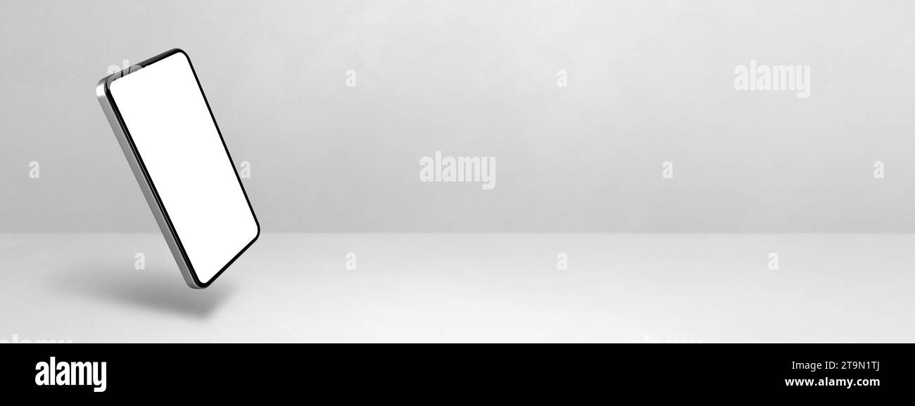 Floating phone mockup 3d Black and White Stock Photos & Images - Alamy