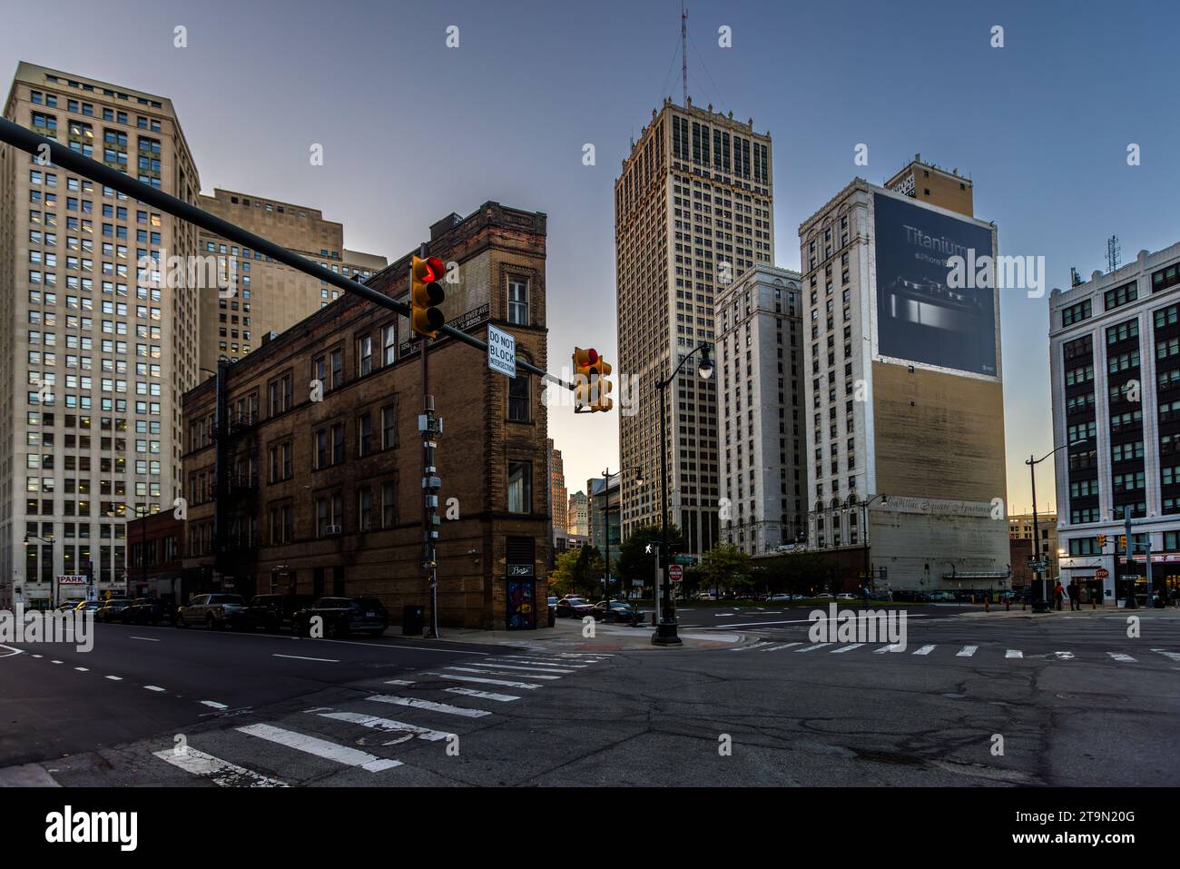 The Reid Building (Flatiron building) in downtown Detroit, Michigan ...