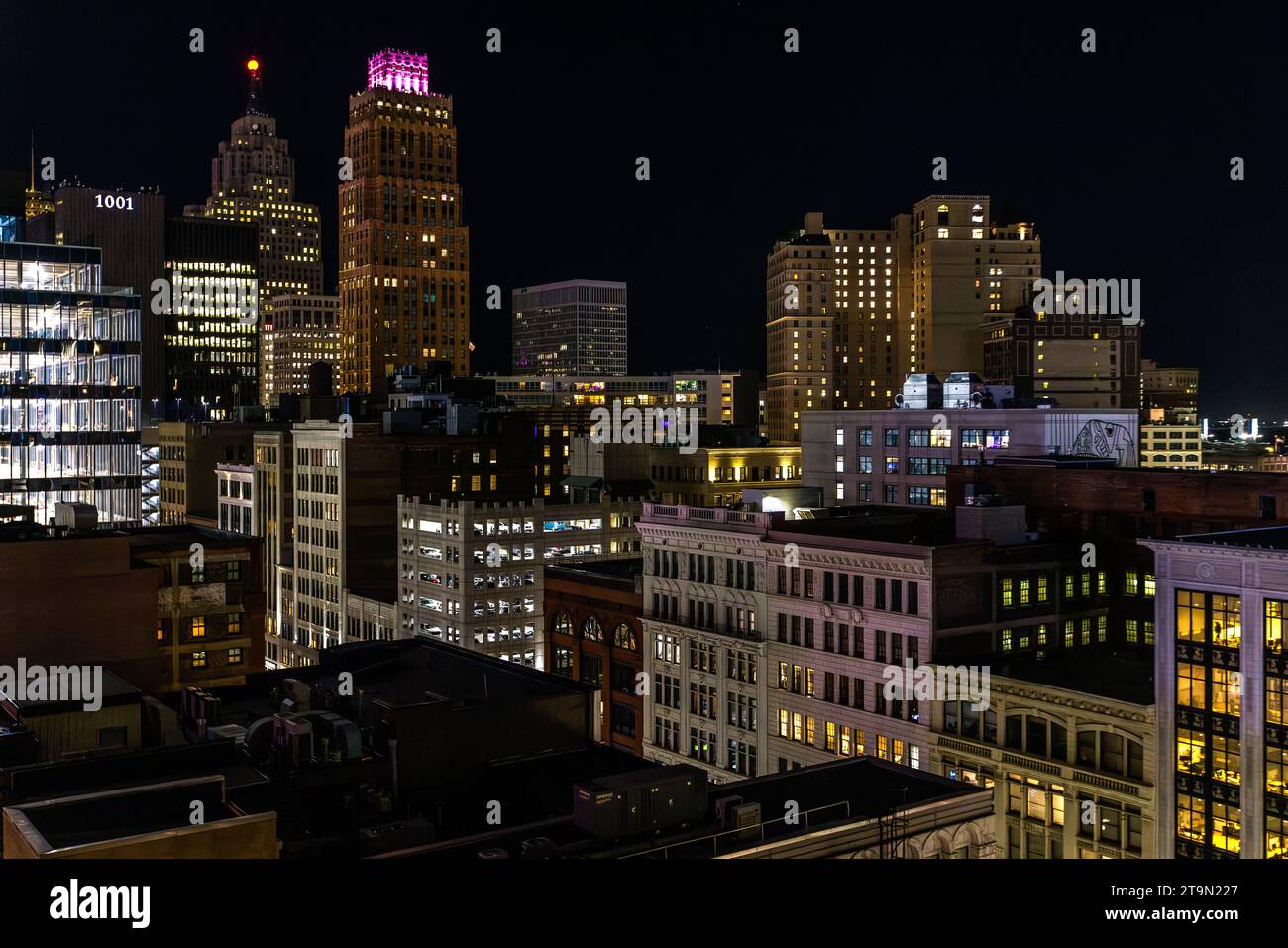 Aerial of detroit landscape hi-res stock photography and images - Alamy