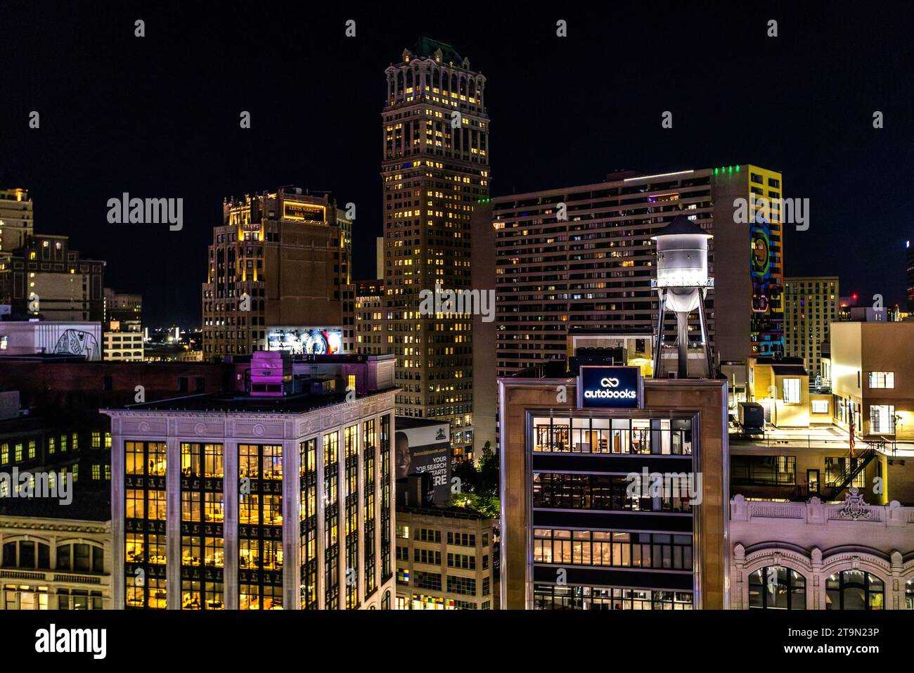 Detroit aerial hi-res stock photography and images - Alamy