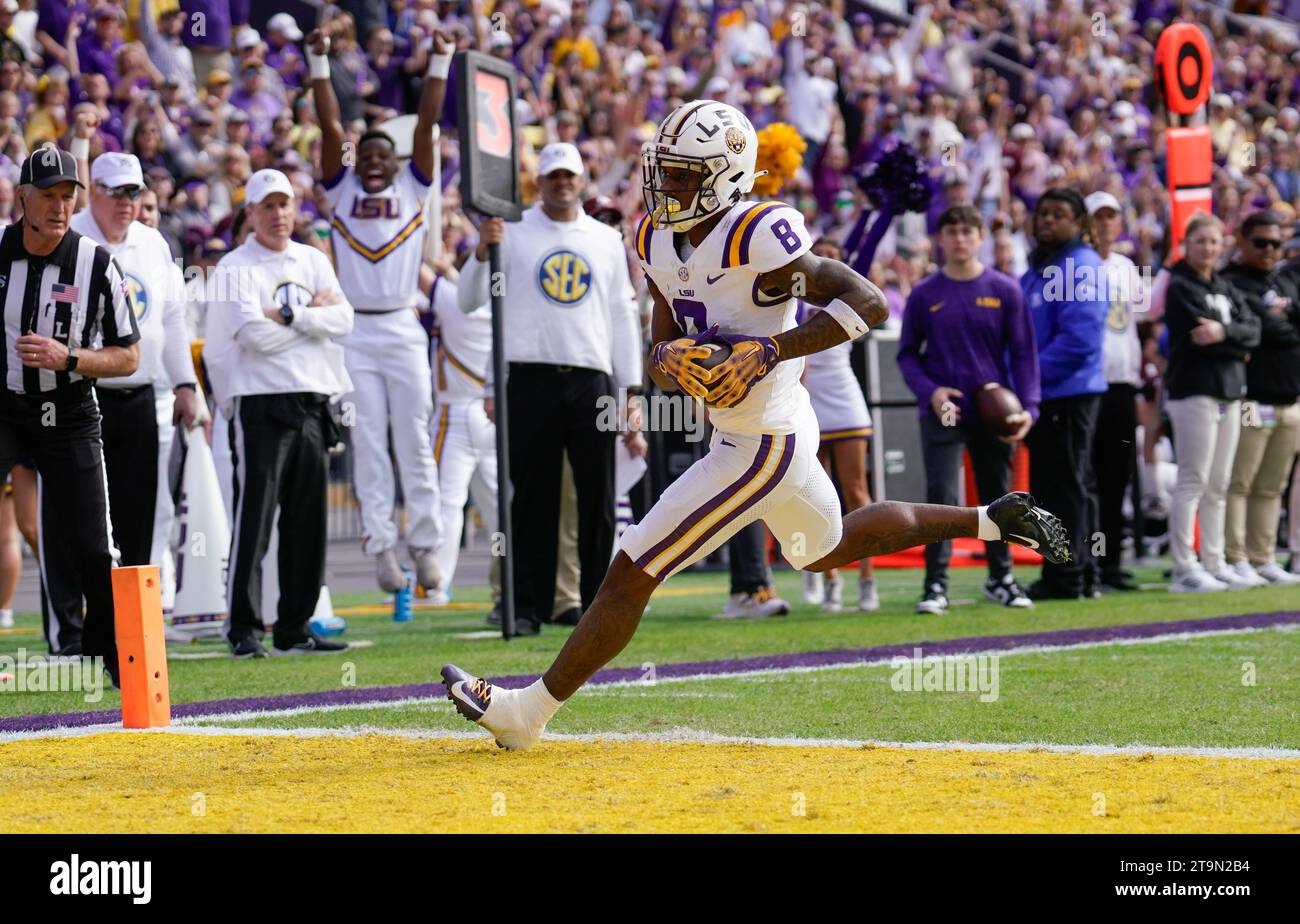November 25, 2023: LSU Tigers wide receiver MALIK NABORS (8) sores a ...