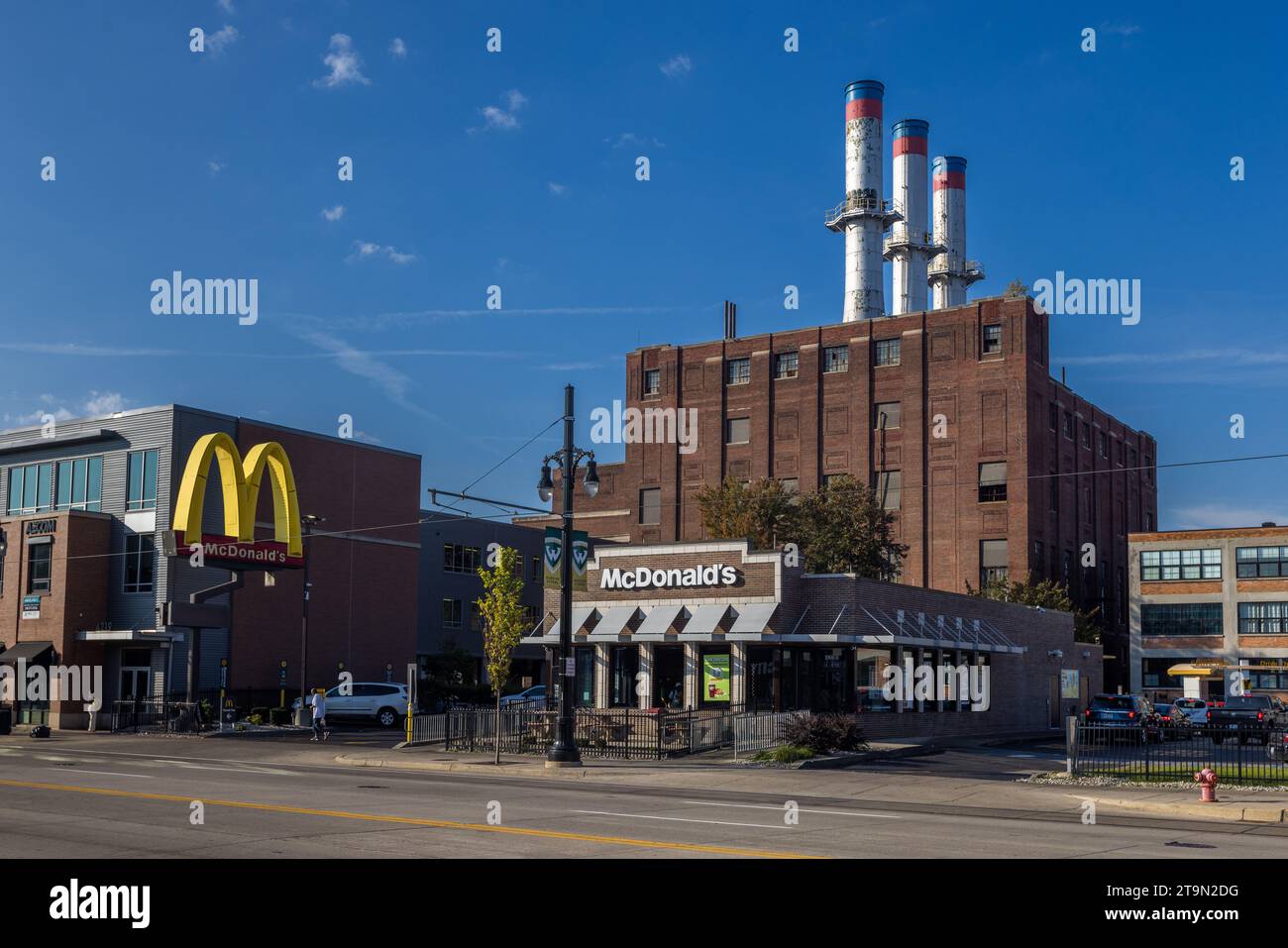 The historic Willis Avenue Station steam heat plant in Detroit, United ...
