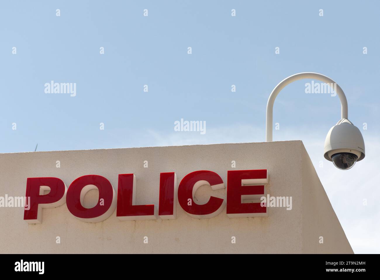 Monaco - June 20, 2019: Inscription Police on Police department of ...