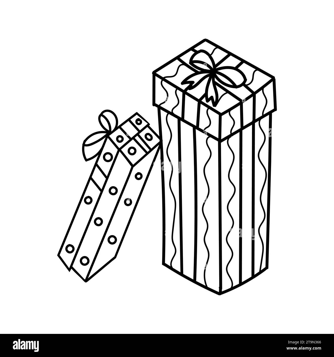 hand drawn doodle present box vector illustration Stock Vector Image ...