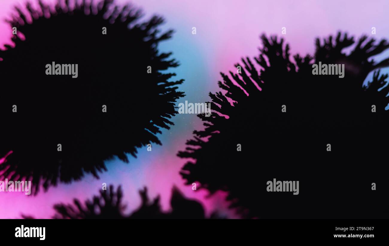 Ink spatter paint drop water neon color gradient Stock Photo - Alamy