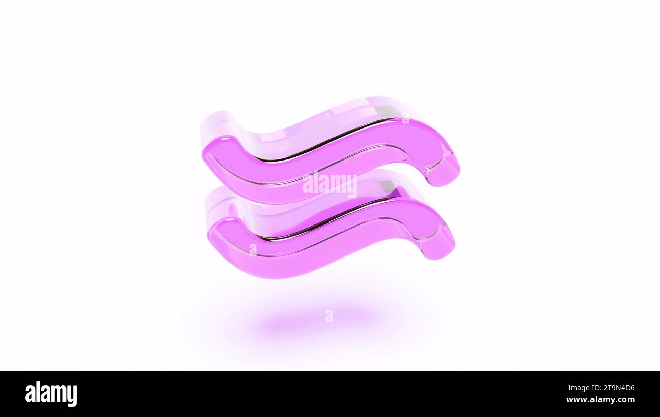 Mathematical sign of approx two curved lines intro 3d render Stock ...