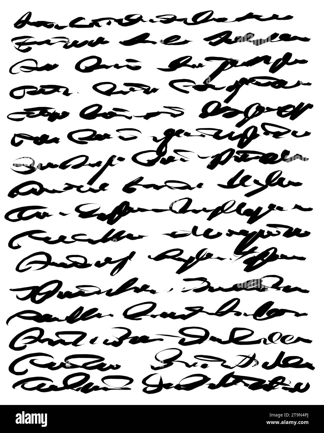 Abstract handwritten text, notes, scribbles Stock Photo - Alamy