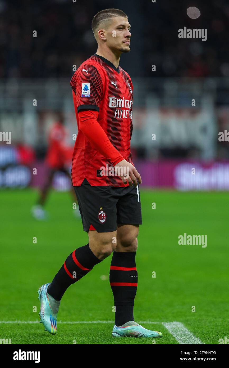 Luka Jovic of AC Milan seen during the Serie A 2023/24 football match ...
