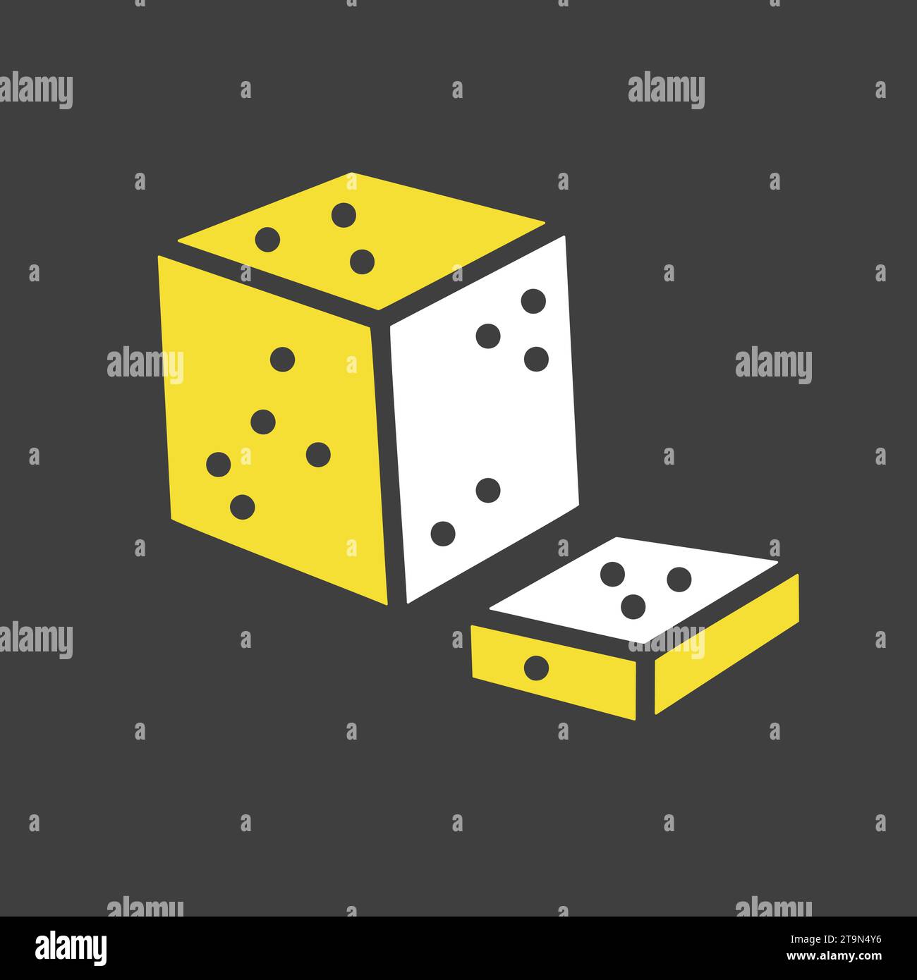 Feta cubes Stock Vector Images - Alamy