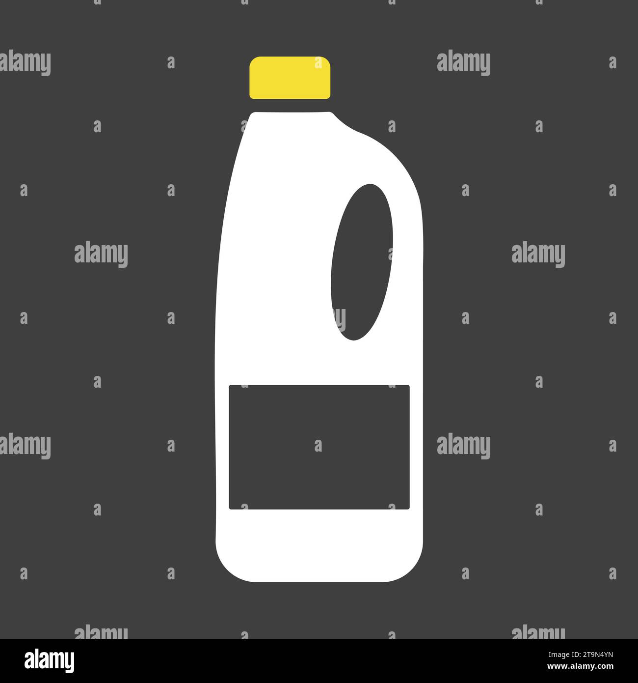 Milk plastic bottle vector on dark background icon. Dairy product sign ...