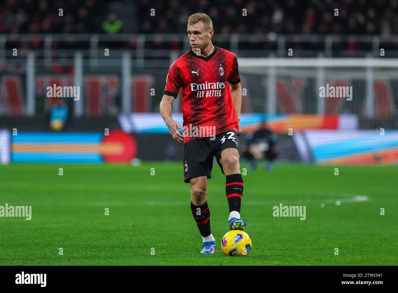 Tommaso Pobega of AC Milan seen in action during the Serie A 2023/24 ...
