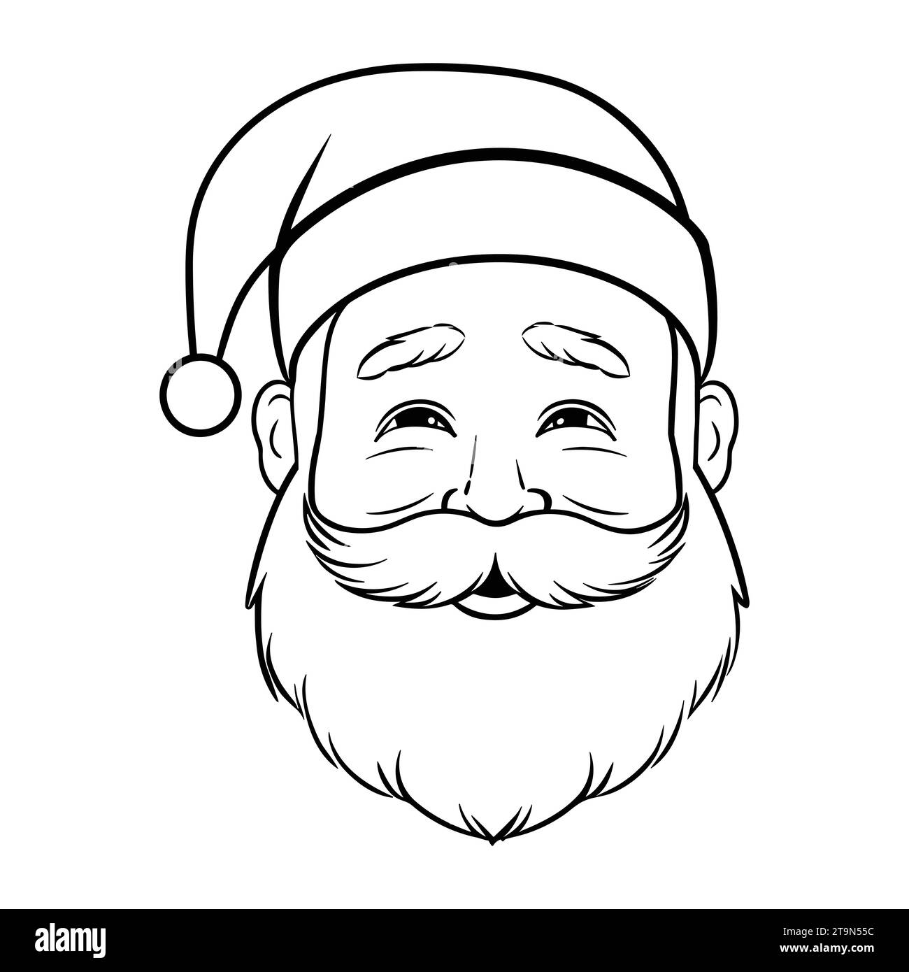 Santa claus vector line Cut Out Stock Images & Pictures - Alamy
