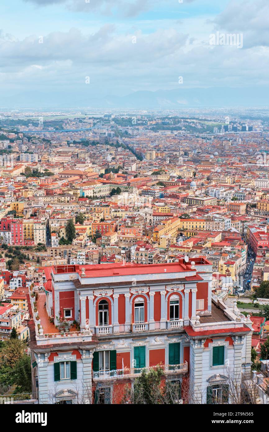Naples, Italy - November 7 2023: Aerial cityscape view of Naples from ...